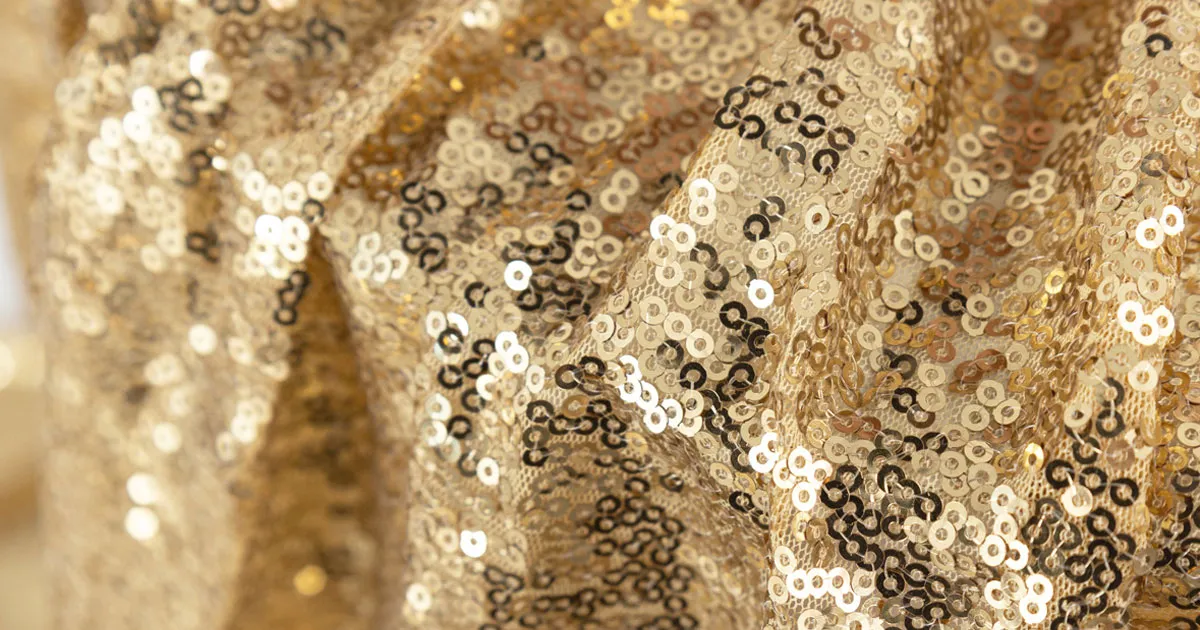 Gold Fabrics Include Beading, Sequin, Satin, Lurex - OneYard