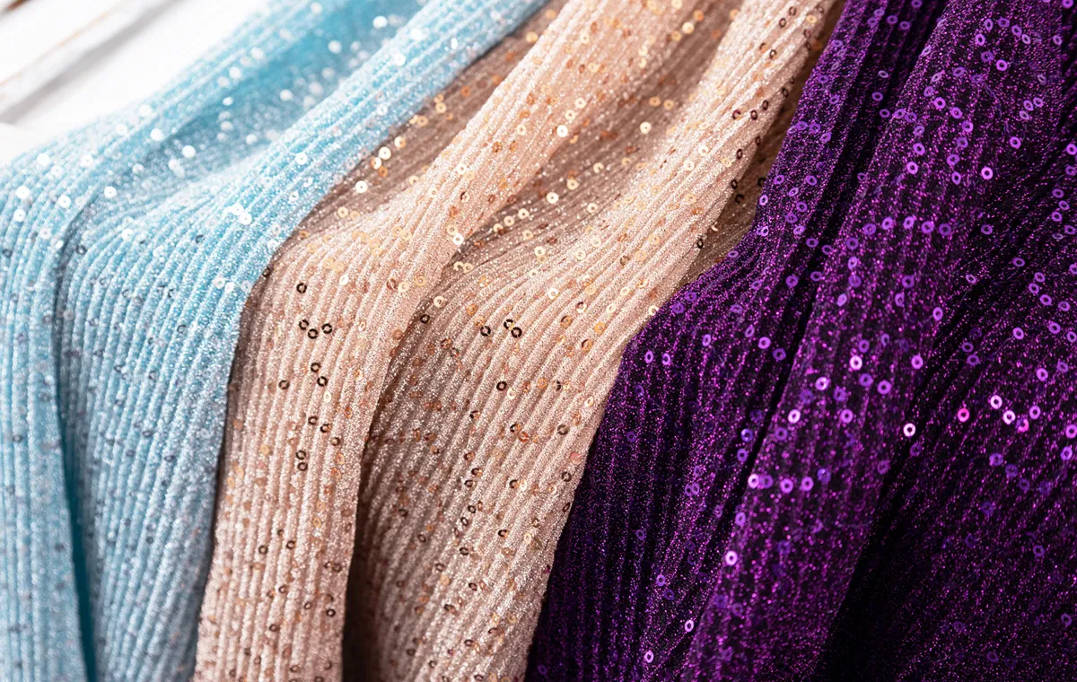 Shiny Sequinned Fabrics | Glittery Sequin Lace & Mesh - OneYard