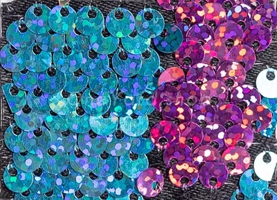 Sparkly Iridescent Green & Blue Magical Sequin Fabric - OneYard