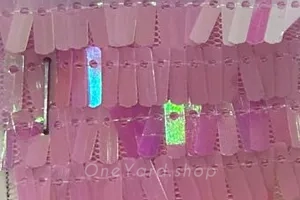 Glistening Gold 3x9mm Rectangle Sequins Fabric - OneYard