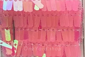 Emerald Green Geometric Pattern Sequin Fabric for Prom - OneYard