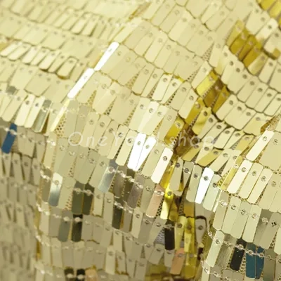 Dazzling Iridescent Pink 3x9 Rectangular Sequin Fabric - OneYard