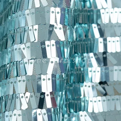 Irregular Geometry Pattern Sparkly Mirror Sequin Fabric - OneYard