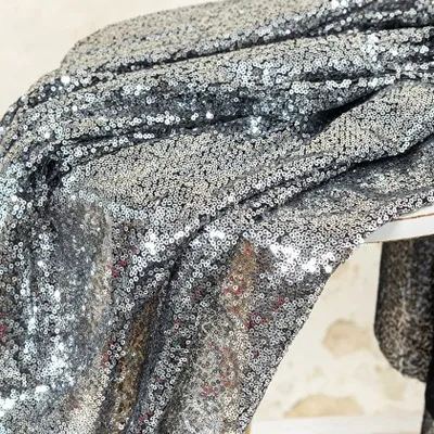 Dreamy Translucent Pink 18MM Dangling Sequin Fabric - OneYard