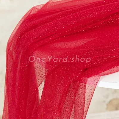 Premium Gold Metallic Glitter Tulle Fabric by the Yard - OneYard