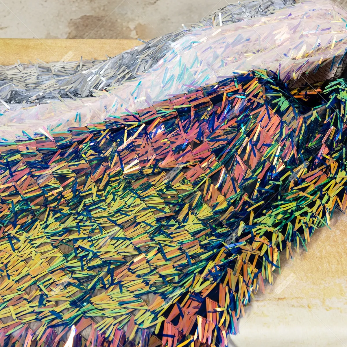 Dazzling Iridescent Midnight Long-sword Sequin Prom Gown - Lunss