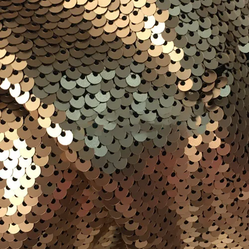 Sparkly 3mm Metallic Sequin Fabric by the Yard - OneYard