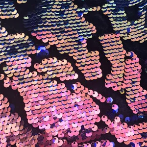 Iridescent Rainbow Sequin Fabric Colorful Tablecloth - OneYard