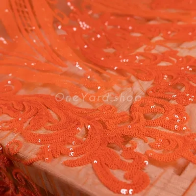 Dazzling Iridescent Pink 3x9 Rectangular Sequin Fabric - OneYard