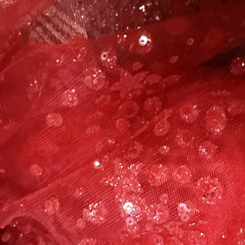 Sparkly Water Wave Glitter Powder Glued Mesh Fabric - OneYard