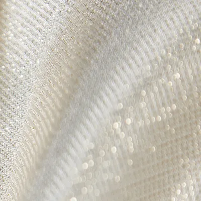 Gold Tinsel Thread Shiny Salmon Color Soft Lurex Fabric - OneYard