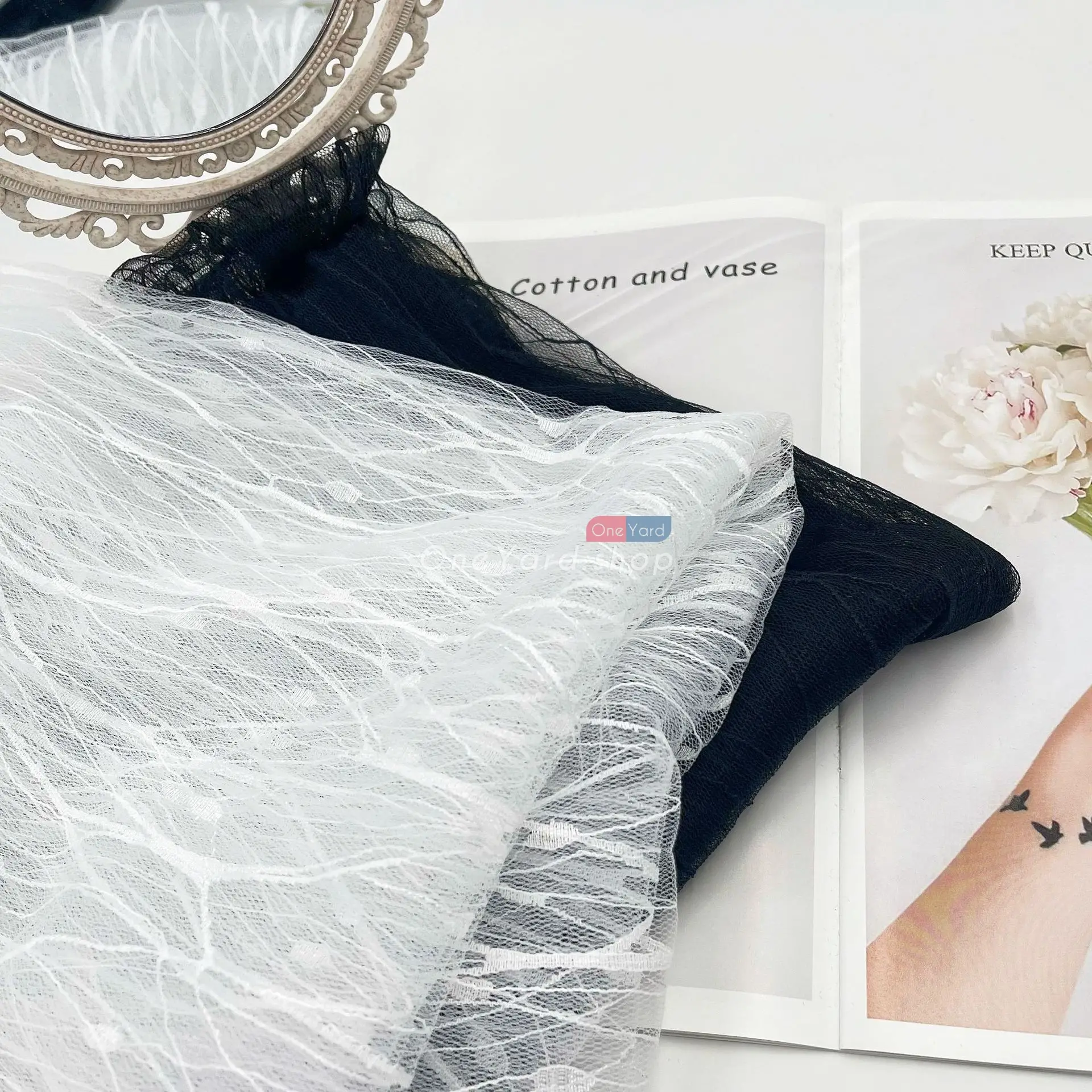 Lightning Wave/tree Branch Pattern Mesh by the Yard - OneYard