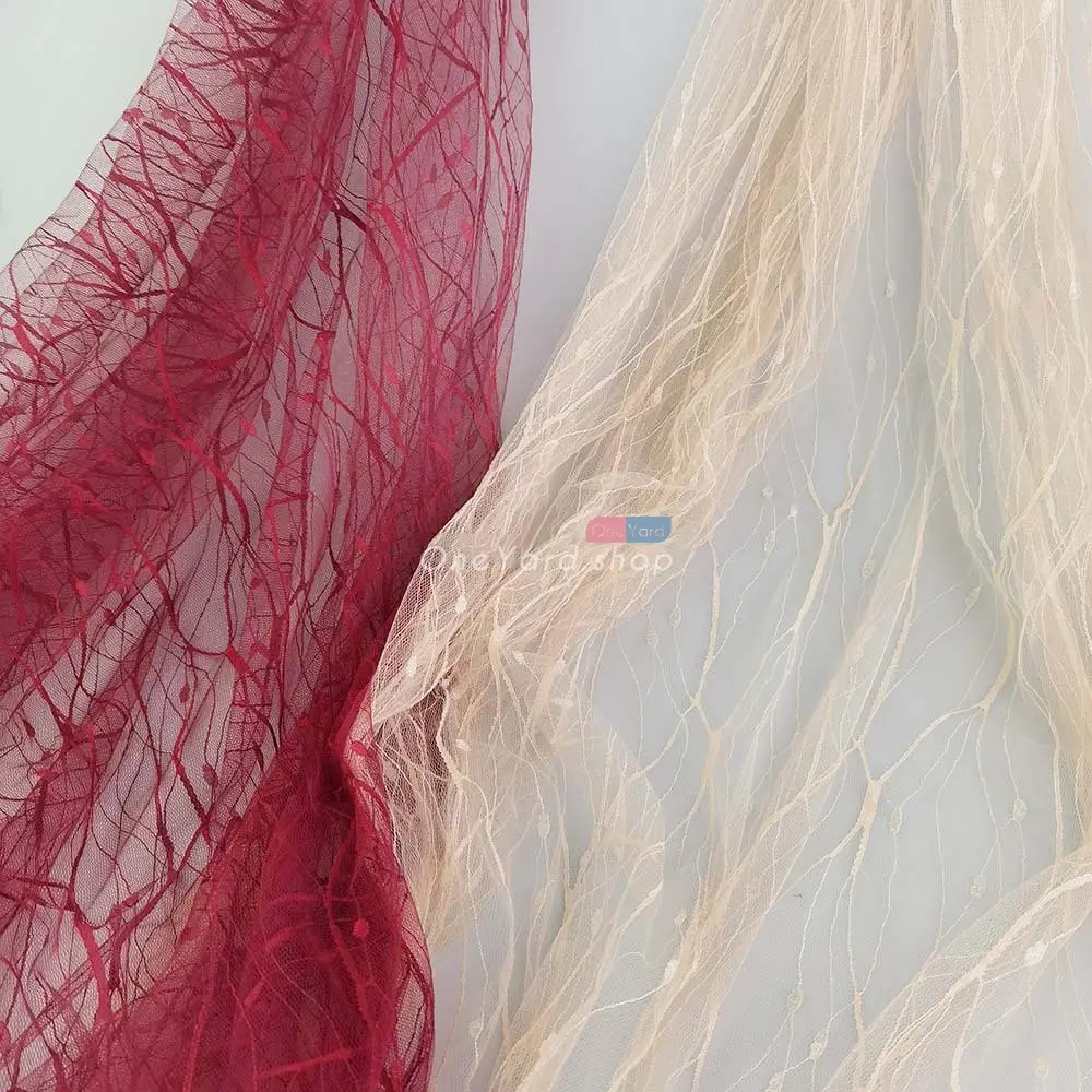 Lightning Wave/tree Branch Pattern Mesh by the Yard - OneYard