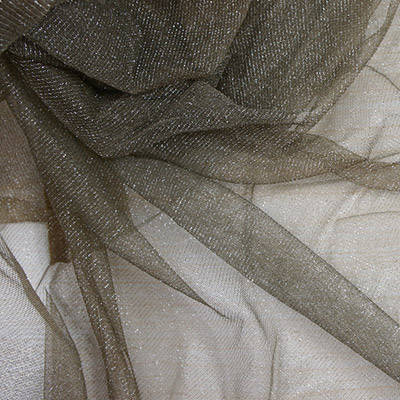 Beautiful Black Star & Moon Glitter Glued Mesh Tulle - OneYard