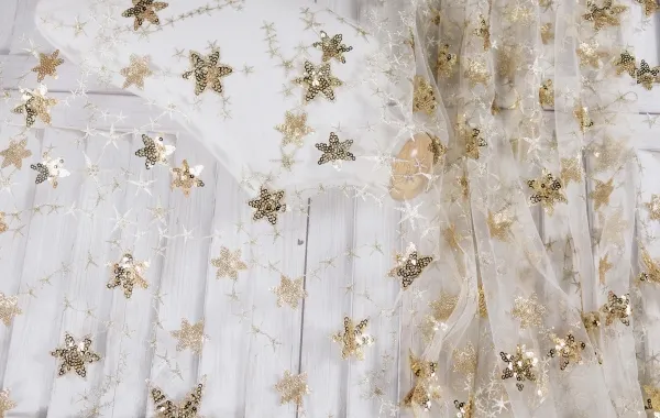 Star Pattern Fabrics for Party Dresses - OneYard