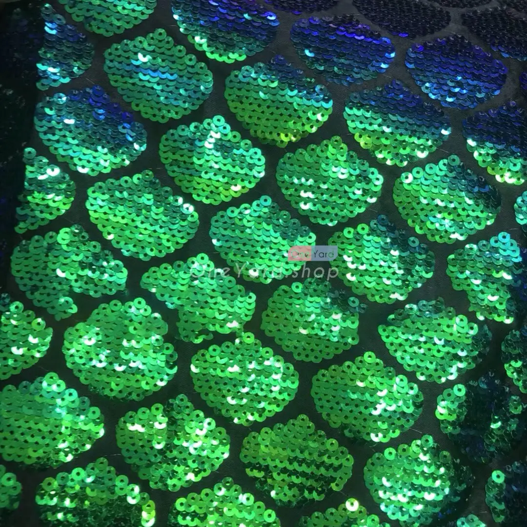 Iridescent Mermaid Scales Sequin Fabric by the Yard - OneYard