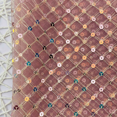 Rhombus Grid Pattern Smooth and Soft Mesh Fabric - OneYard