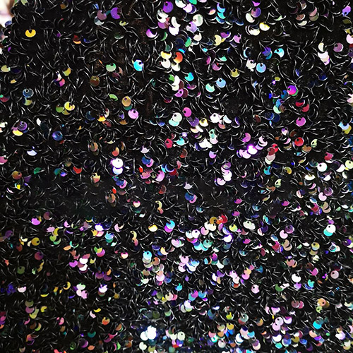 Iridescent Shining Sequins Allover Velvet Fabric - OneYard