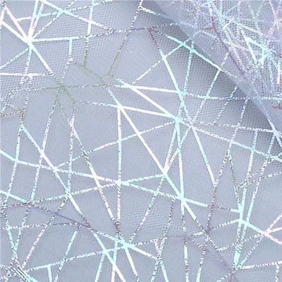 Iridescent Fluorescence Dot Glued Illusion Mesh Fabric - OneYard