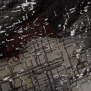 Beautiful Stripe Pattern Sequin Lace Mesh Fabric - OneYard