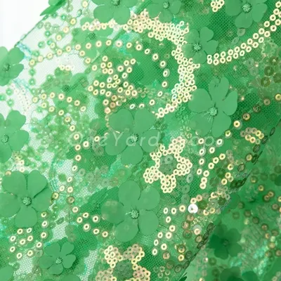 Iridescent Fluorescence Dot Glued Illusion Mesh Fabric - OneYard