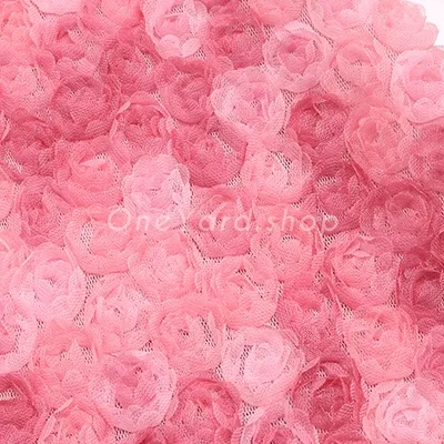 Satin 3D Rose Dress Fabric by the Yard - OneYard