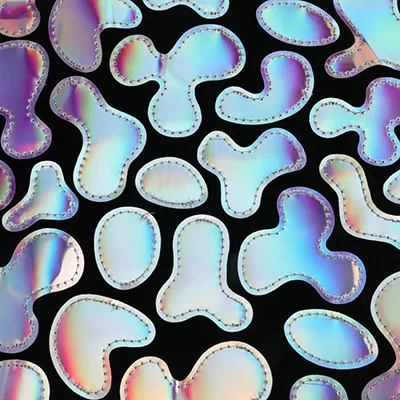 Shiny Blue&purple Geometry Polygon Mirror Sequin Fabric - OneYard