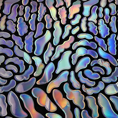 Shiny Blue&purple Geometry Polygon Mirror Sequin Fabric - OneYard