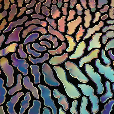 Shiny Blue&purple Geometry Polygon Mirror Sequin Fabric - OneYard