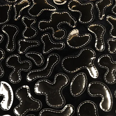 Irregular Geometry Pattern Sparkly Mirror Sequin Fabric - OneYard