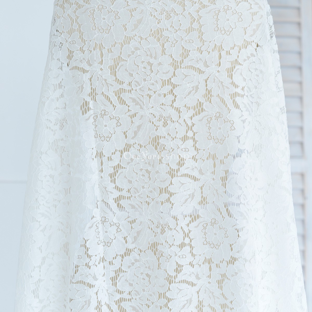 Soft Cording Flower Lace Fabric for Bridesmaid Dress - OneYard