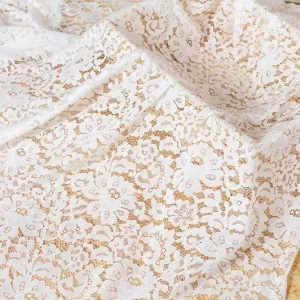 Beautiful Sparse Floral Lace Material by the Yard - OneYard