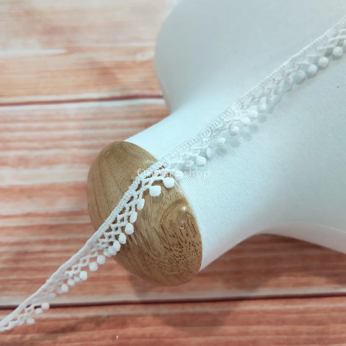 Beautiful Decorative Soft White Chemical Lace Trim - OneYard