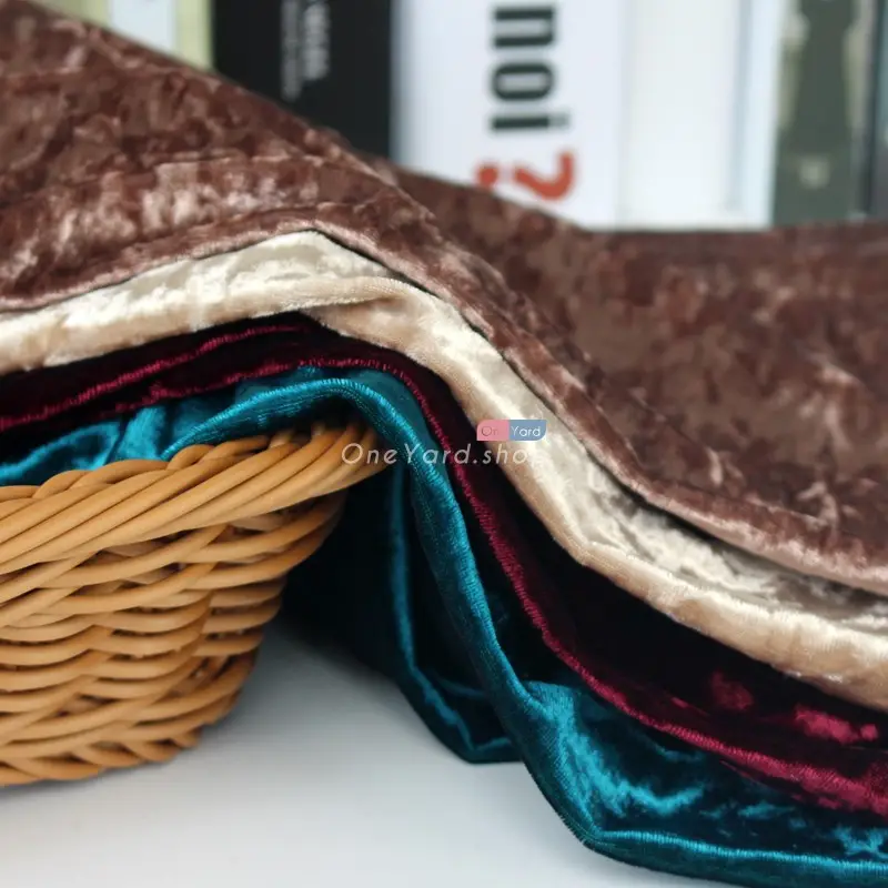 Shimmering Stretch Crystal Velvet Fabric by the Yard - OneYard