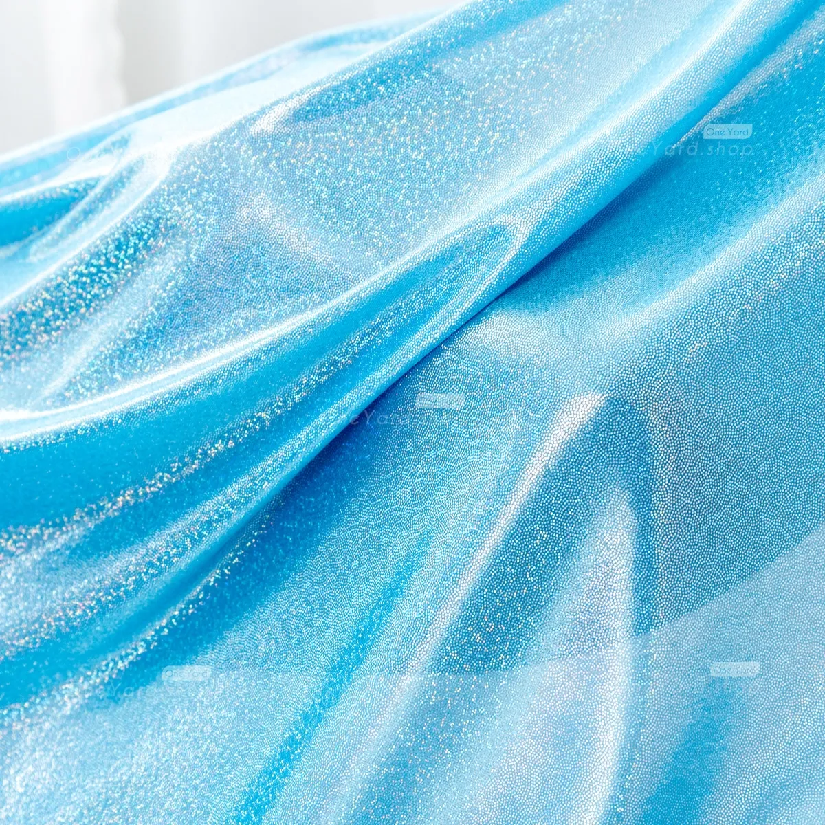 Blue Metallic Fabric