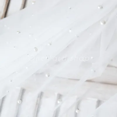 Cinquefoil Flowers Netting Mesh Fabric by the Yard - OneYard