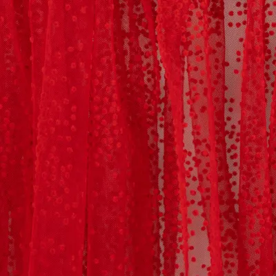 Iridescent Messy Straight Line Printed Beige Mesh Tulle - OneYard