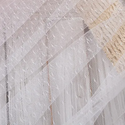 8mm Polka Dots Flocked Sheer Mesh Fabric for Sale - OneYard